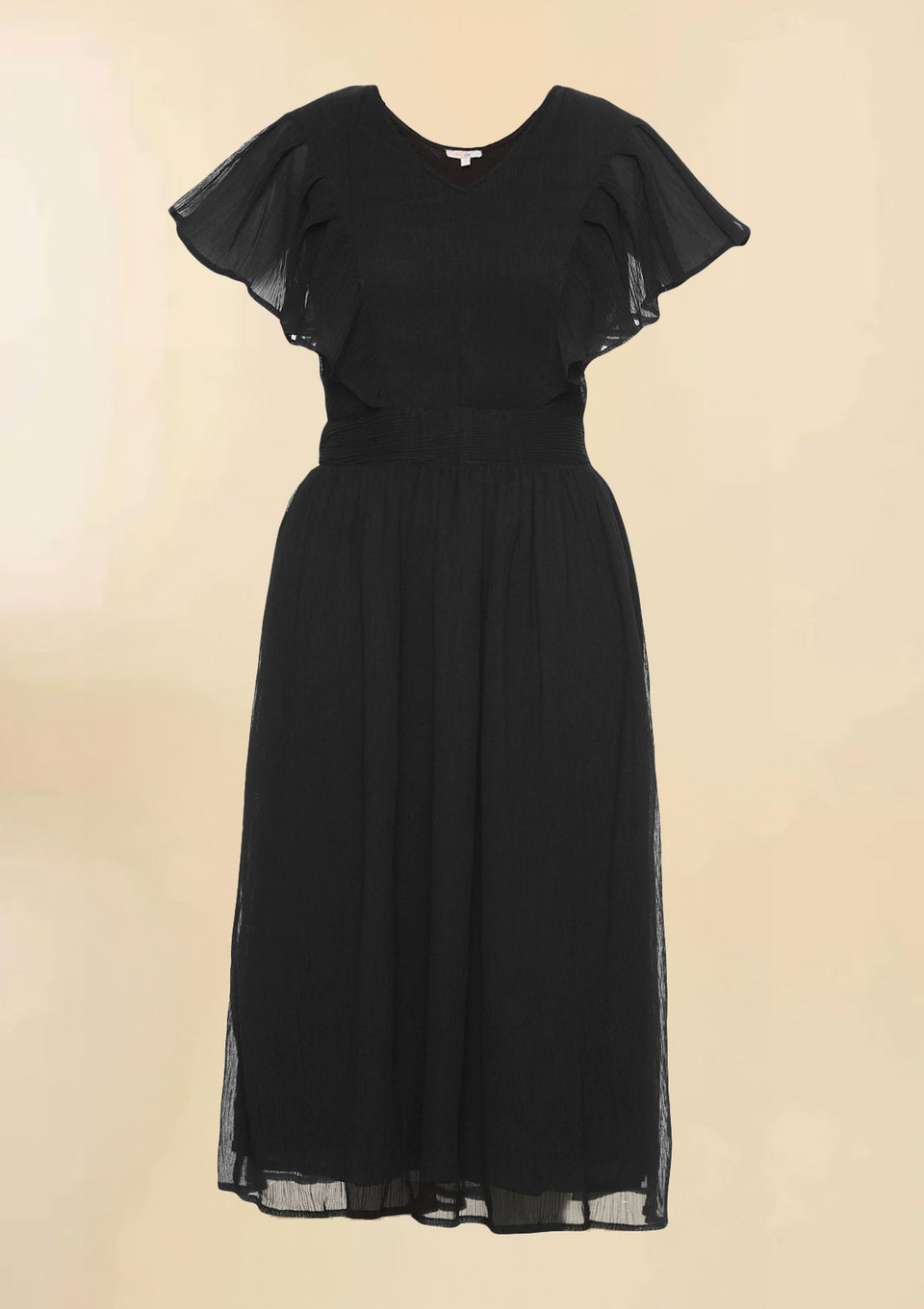 Midnight Chic Pleated Sleeve Dress For Women | IshqMe